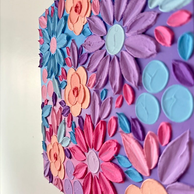 Texture Floral Painting | Texture Flower Painting | Floral Painting ...