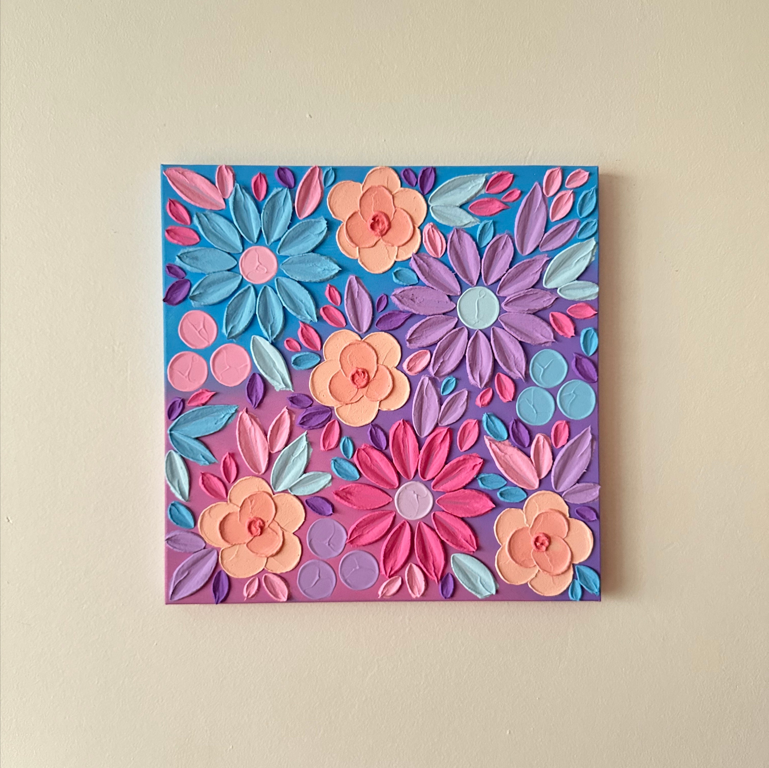 Texture Floral Painting | Texture Flower Painting | Floral Painting ...