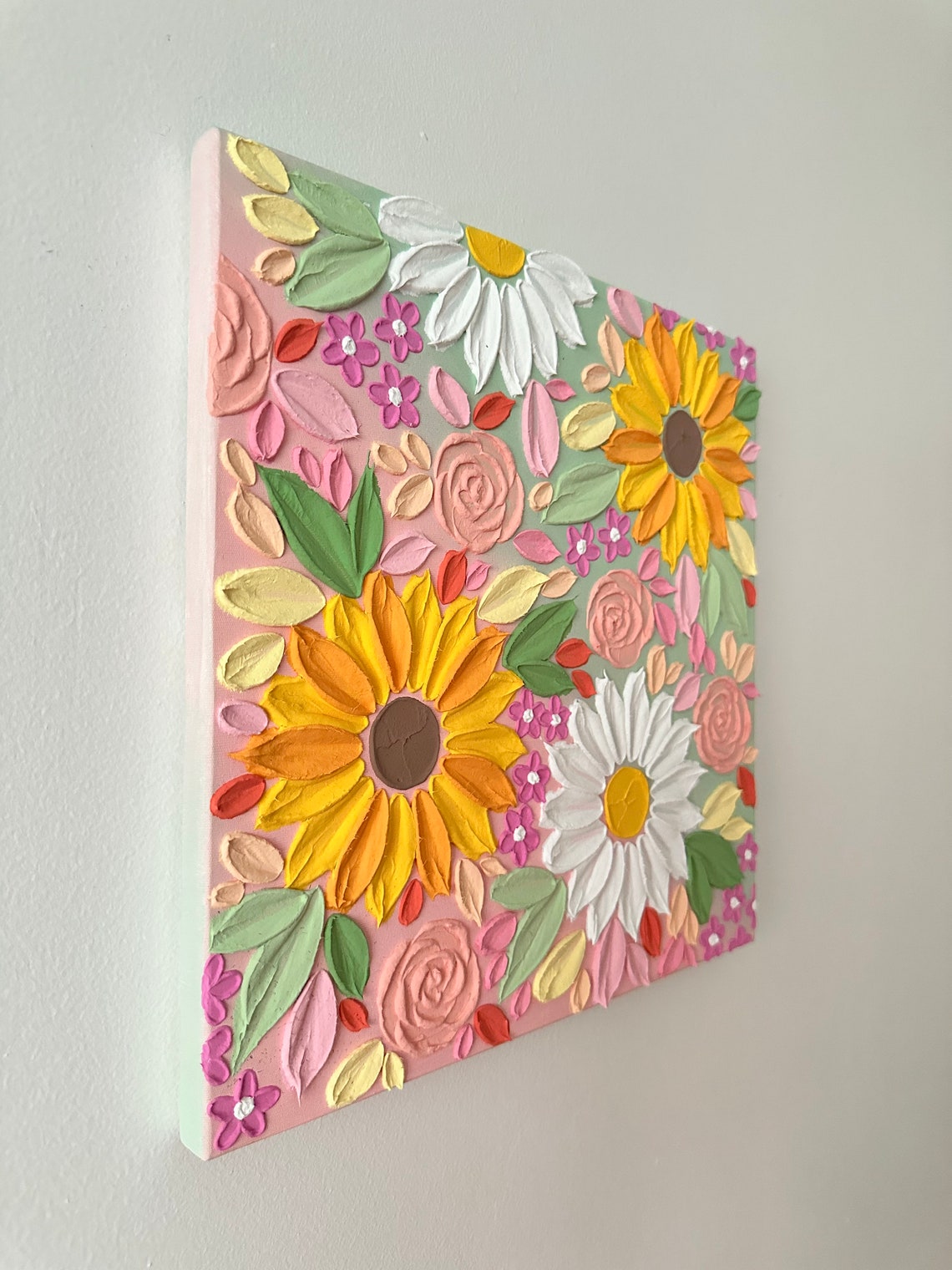 Texture Floral Painting | Texture Flower Painting | Floral Painting ...
