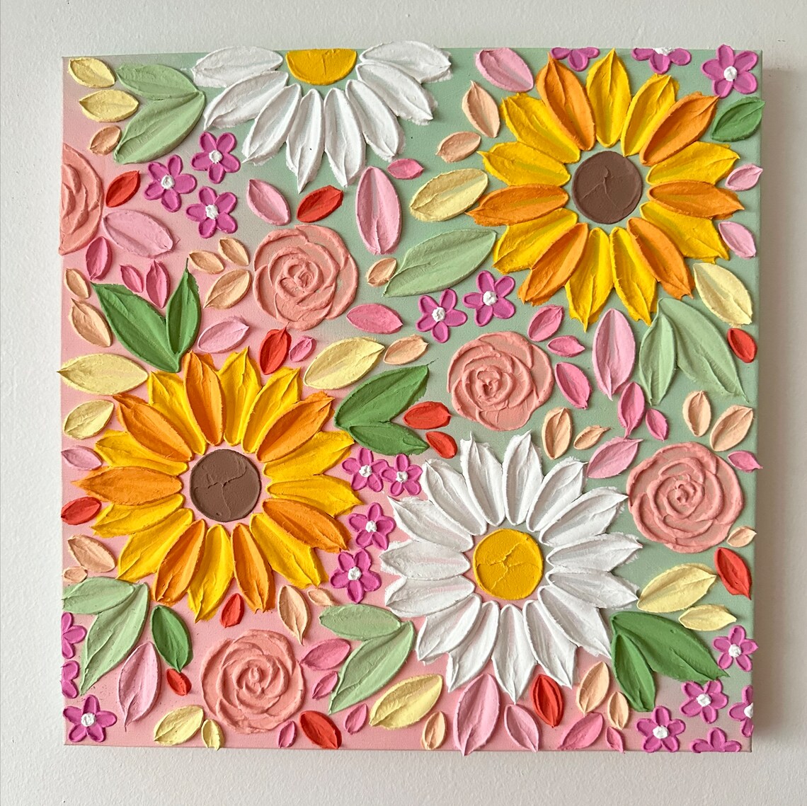 Texture Floral Painting Texture Flower Painting Floral Painting ...