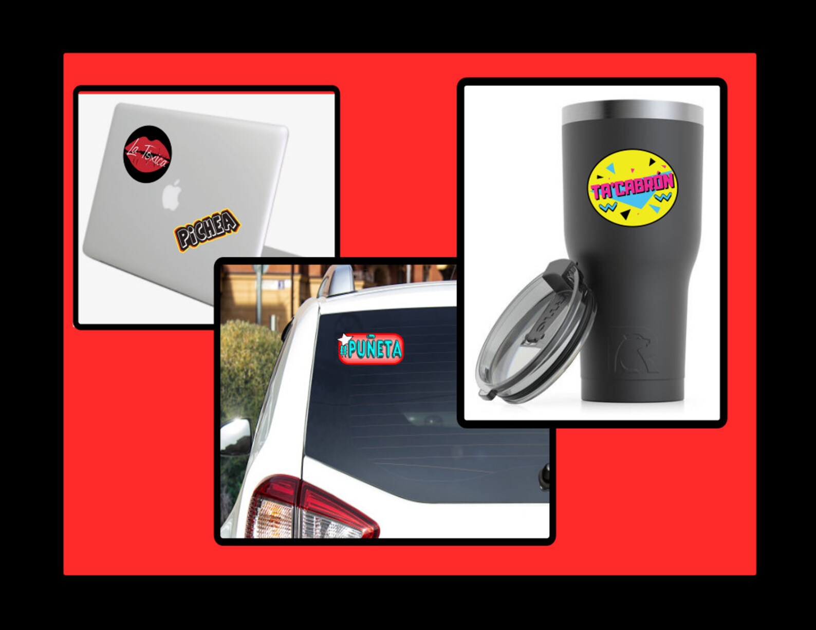 Puerto Rico Stickers Vinyl Decals With "frases Boricuas" for Tumblers ...