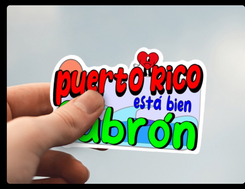 Puerto Rico Esta Bien Cabron Vinyl Sticker for Tumblers, Laptops, Cars ...