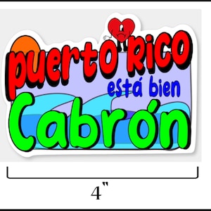 Puerto Rico Esta Bien Cabron Vinyl Sticker for Tumblers, Laptops, Cars ...