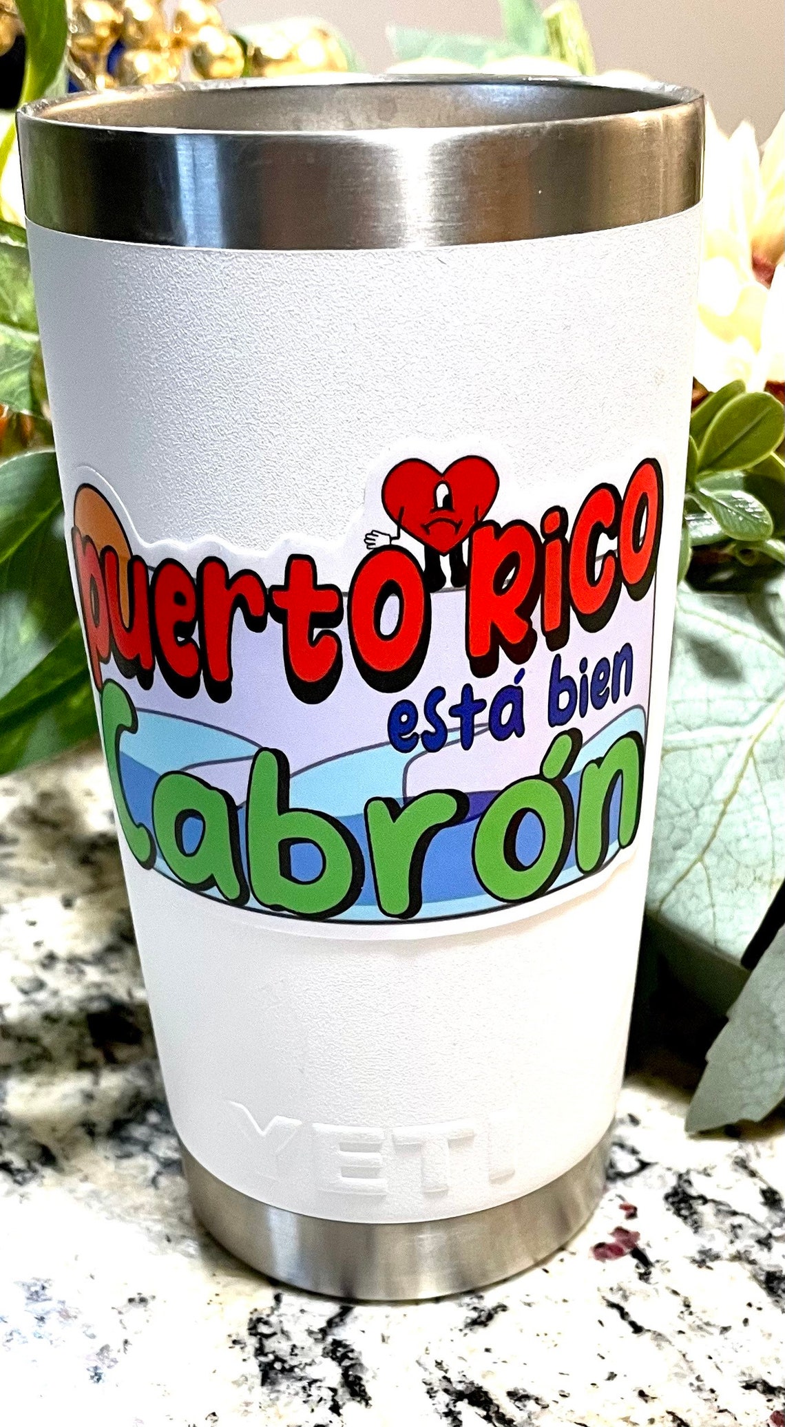 Puerto Rico Esta Bien Cabron Vinyl Sticker for Tumblers, Laptops, Cars ...