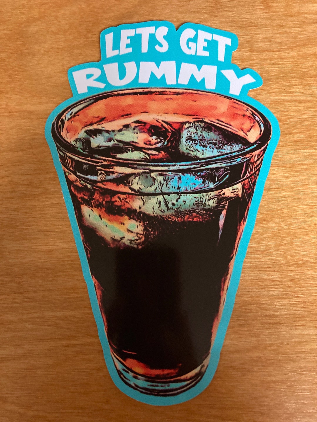 Rum Sticker Die Cut, Funny Drinking Stickers, Alcohol High Quality ...
