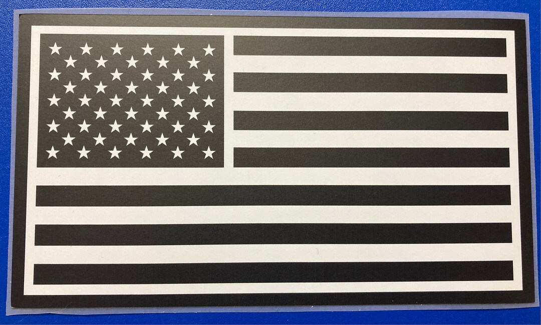 American Flag Heat Transfer T-shirt Vinyl, Black and White, B&W, Pair ...