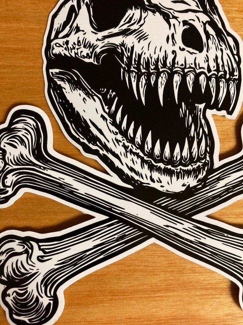 T-rex Skull Sticker | Tyrannosaurus Rex Dinosaur Bones | Prehistoric ...
