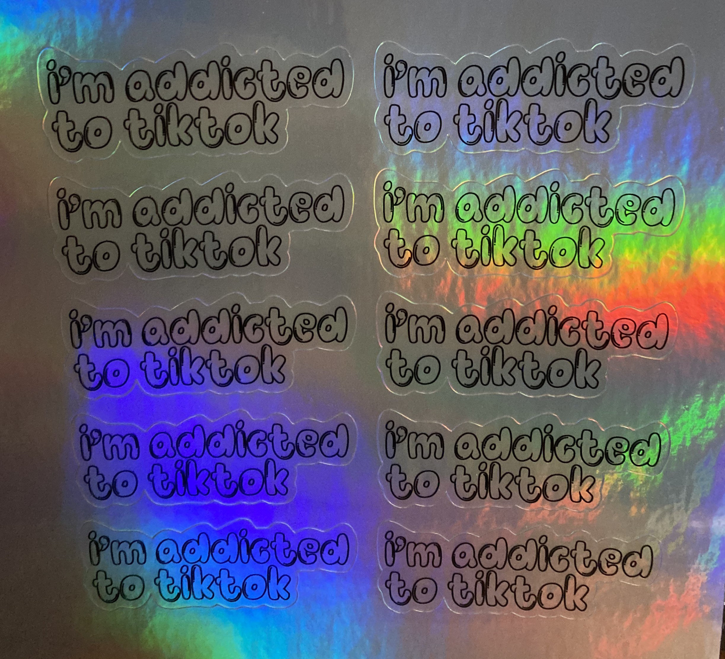 Stickers | 10 Sticker Set | Tiktok Sticker Holographic Vinyl | 10 ...