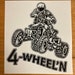 ATV Sticker | 4-wheeler Sticker | Laminated Weatherproof | Powersports ...