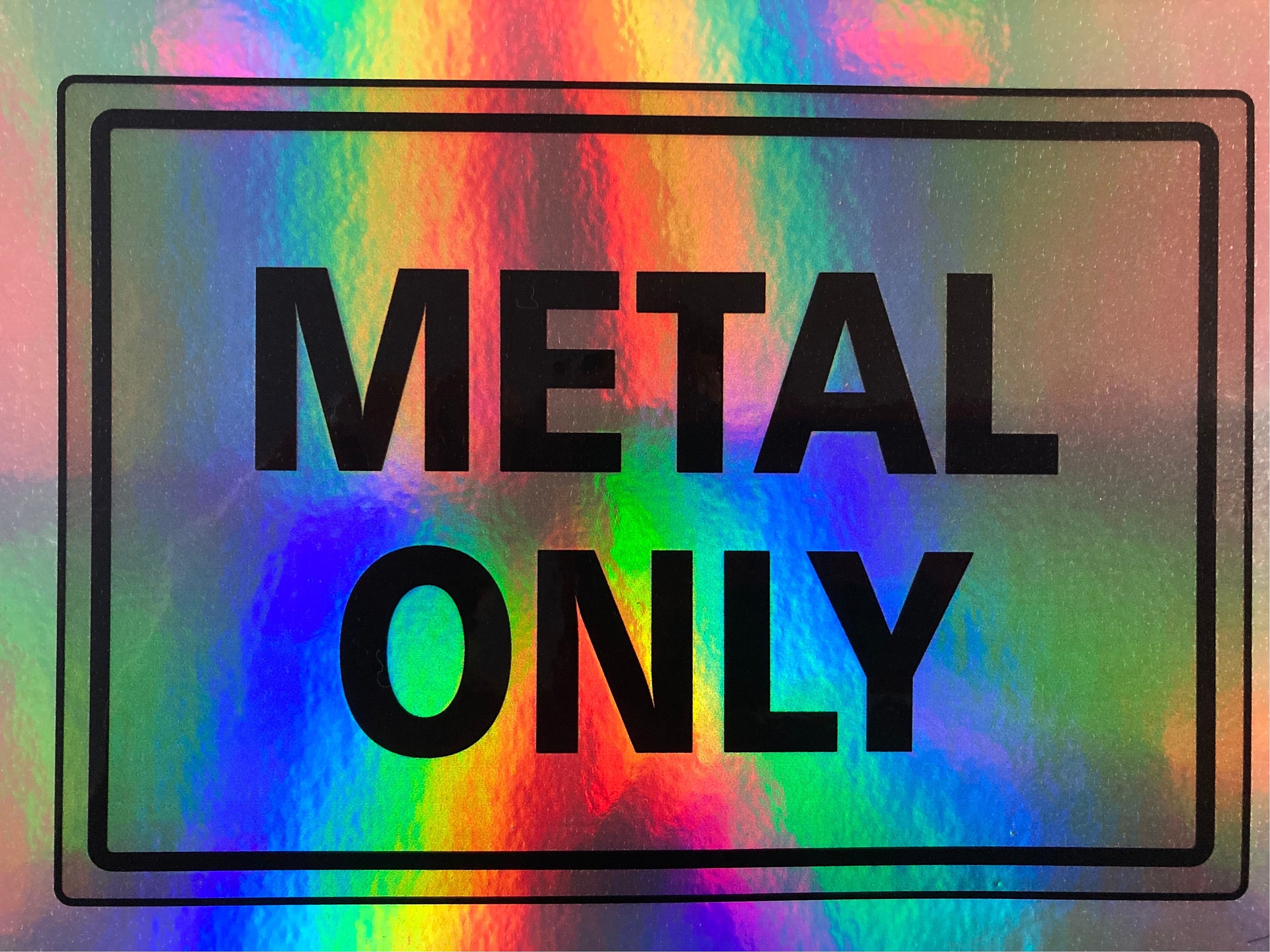 Heavy Metal Sticker Holographic Stickers - Etsy
