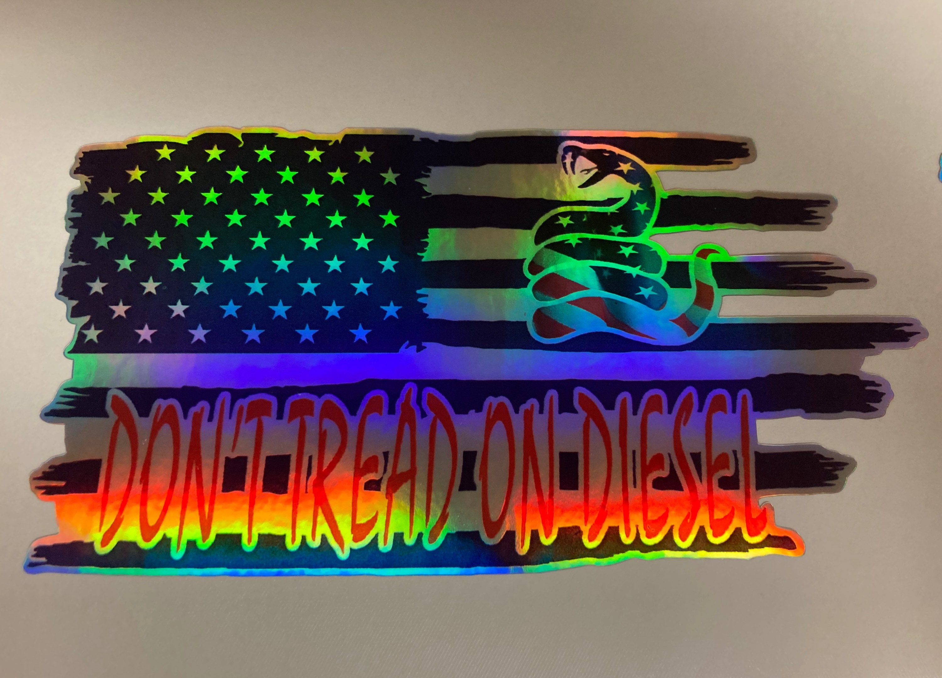 Don’t Tread on Me Sticker | Diesel Flag Sticker | White Outdoor Vinyl ...