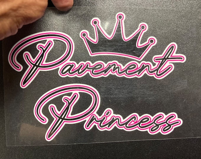 Back Window Sticker / Pavement Princess / Holo Laminated / Car, Truck ...
