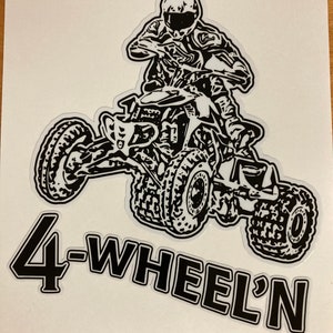 ATV Sticker | 4-wheeler Sticker | Laminated Weatherproof | Powersports ...