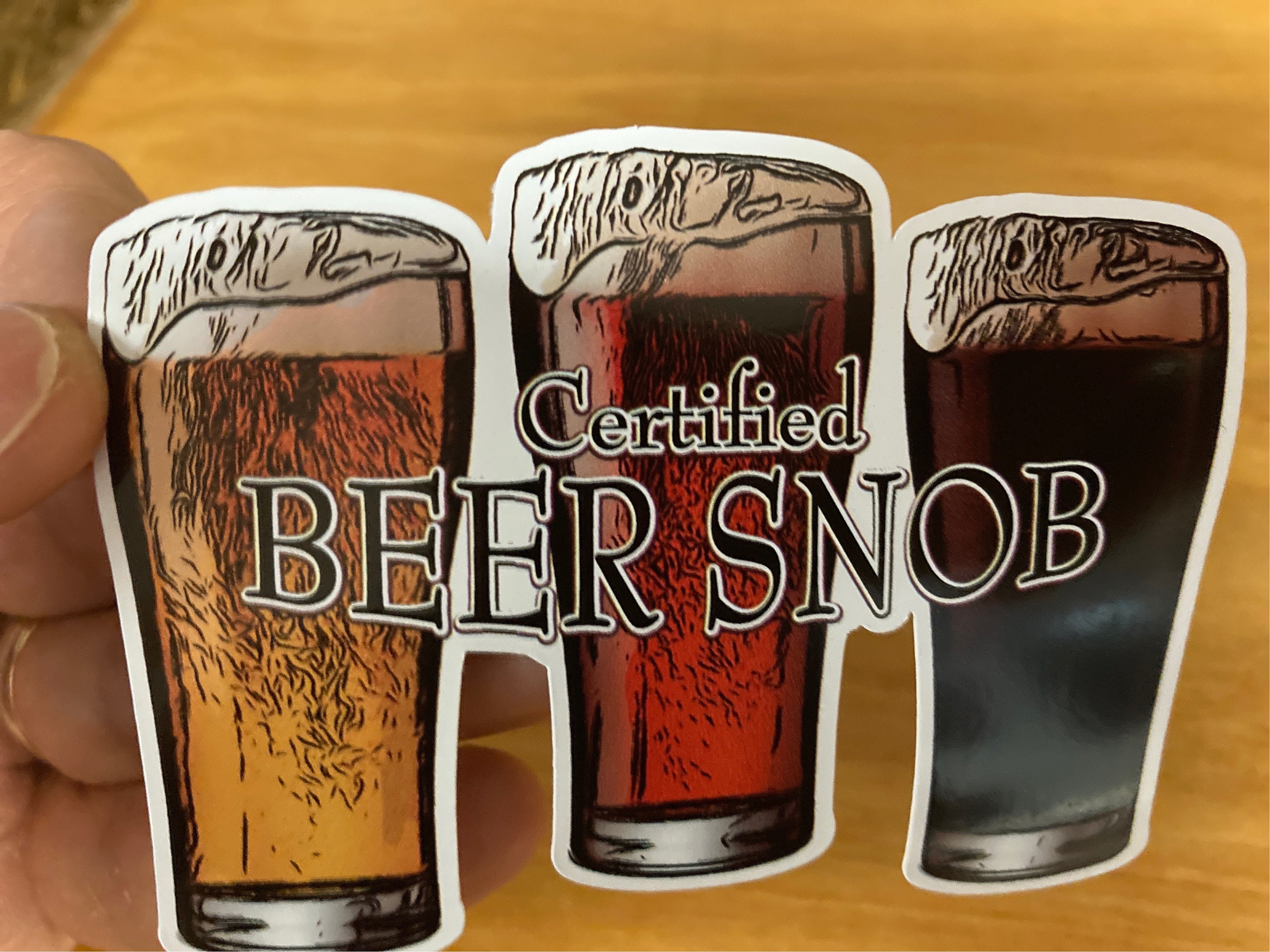 Beer Snob Sticker Die Cut Funny Drinking Stickers Micro Brew High ...