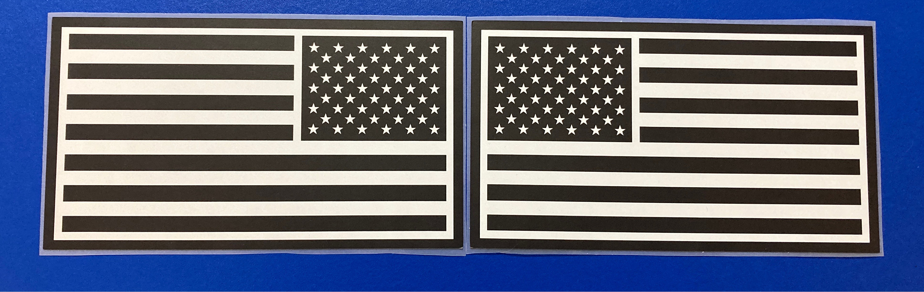 American Flag Heat Transfer T-shirt Vinyl, Black and White, B&W, Pair ...