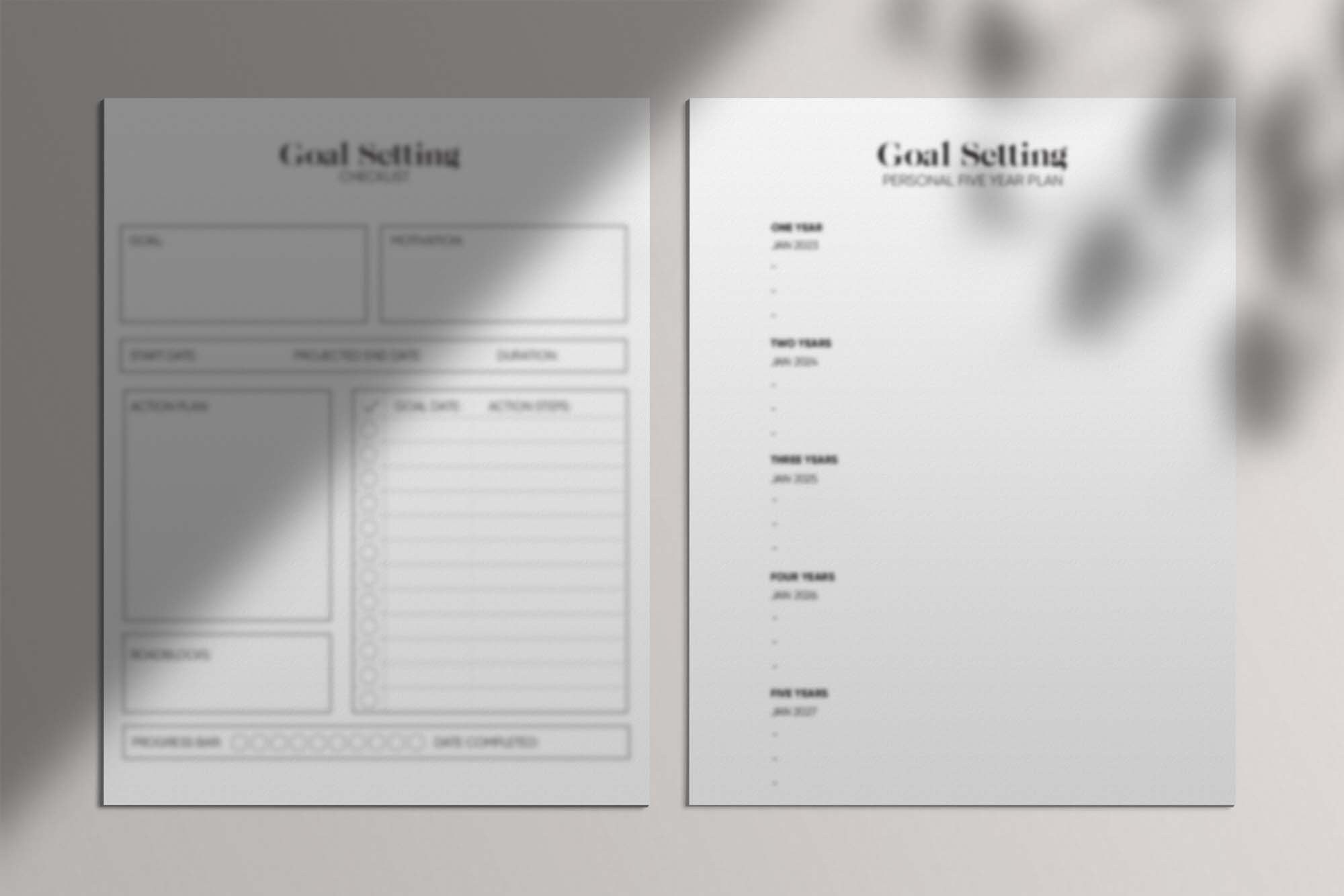 Personal Goal Setting Printable Planner | Printable Goal Setting ...