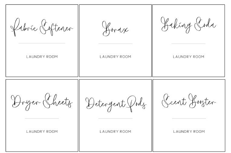 White Printable Laundry Labels Minimalistic Storage Labels - Etsy