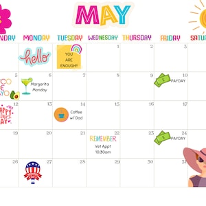 May Digital Planner Stickers Goodnotes Stickers PNG PDF Digital ...