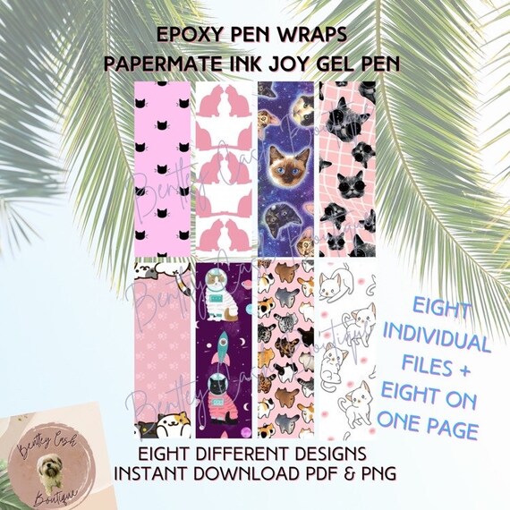 Cat Pen Wraps Cat Butt Kitten Space Cat Papermate Ink - Etsy