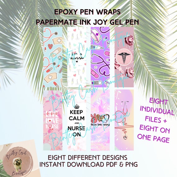 Nursing Pen Wraps Nurse Pen Wrap 8 Designs PDF PNG - Etsy