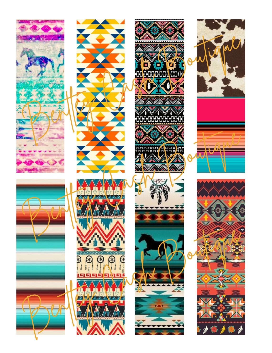 Aztec Southwestern Cowboy Cowgirl Pen Wraps 8 Designs PDF - Etsy