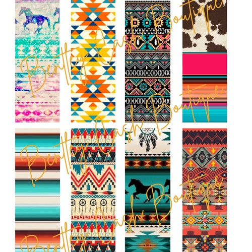 Aztec Southwestern Cowboy Cowgirl Pen Wraps 8 Designs PDF - Etsy