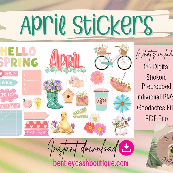 Spring Stickers - Etsy