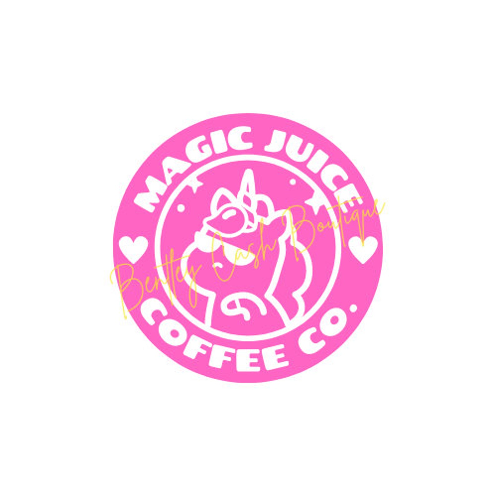 Unicorn Magic Juice Coffee Co Logo Coffee Label SVG, PNG Digital ...