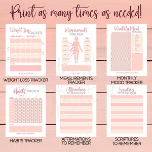 Self Care Planner Weight Loss Journey Daily Awareness - Etsy