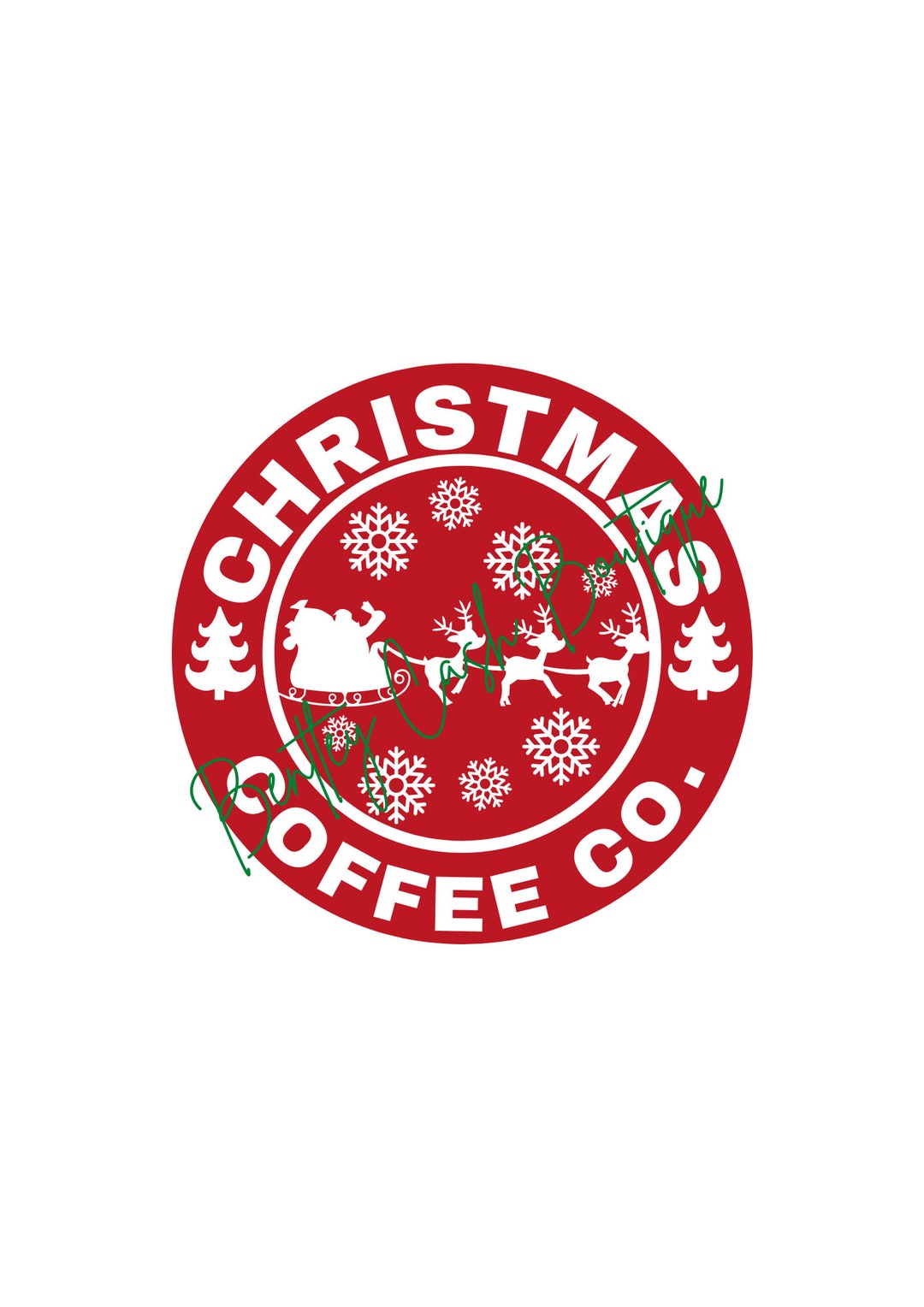 Christmas Coffee Co. Logo - Label - SVG, PNG - Digital Download - Etsy