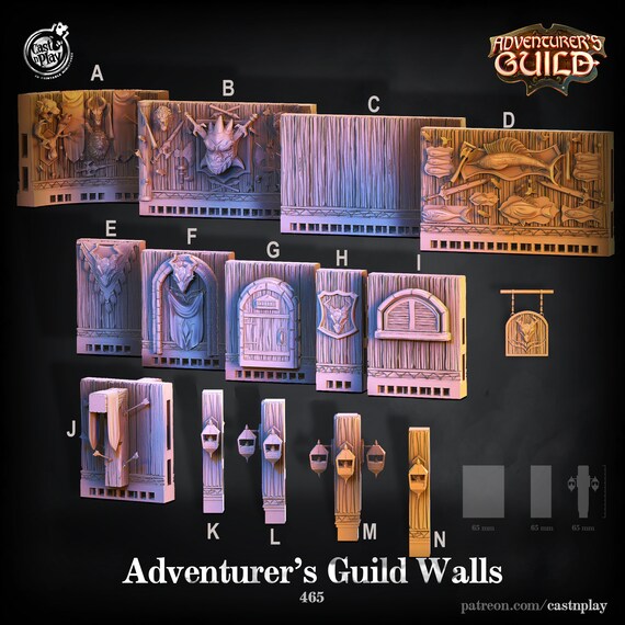 Adventurer's Guild Wall Tiles Wall Parts Scenery / | Etsy