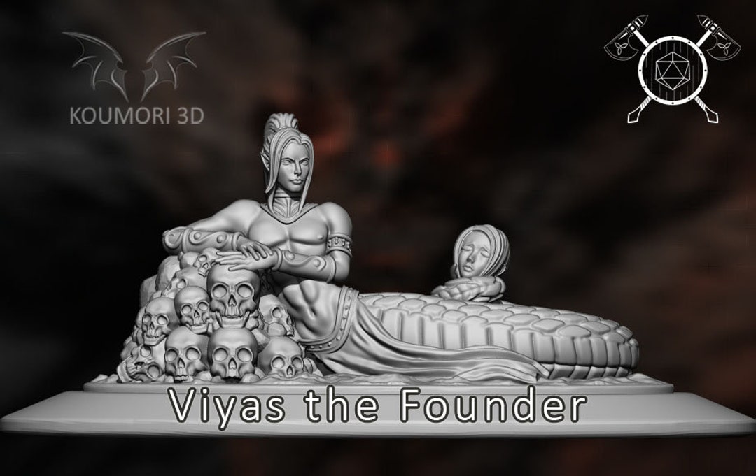 Viyas the Founder Naga Boss Mage Wizard 32mm Scale - Etsy