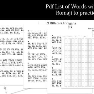 Japanese Hiragana Practice Sheets - Etsy