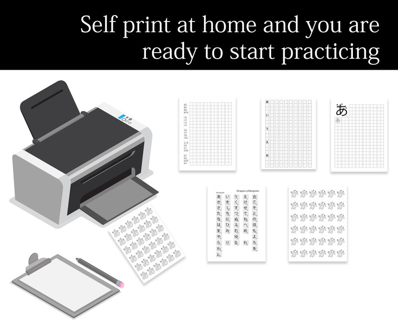 Japanese Hiragana Practice Sheets - Etsy