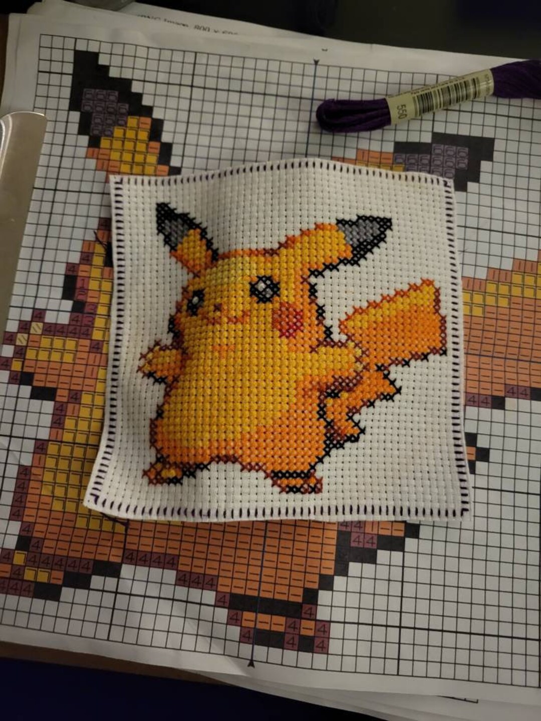 Pikachu Cross Stitch - Etsy