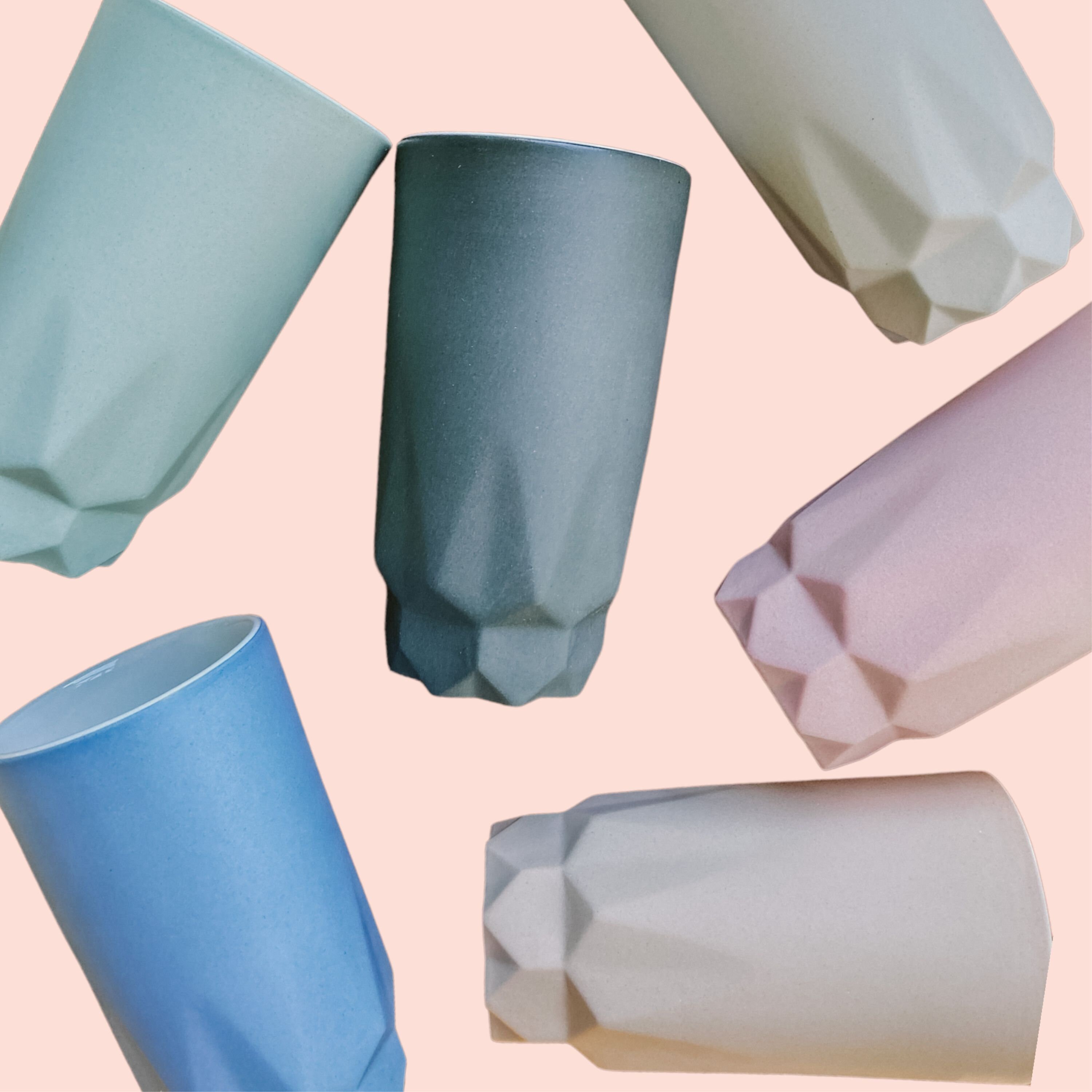 Ceramic Facet Cup - Etsy