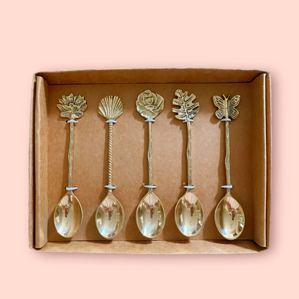 Tropical Brass Spoon Set - Etsy