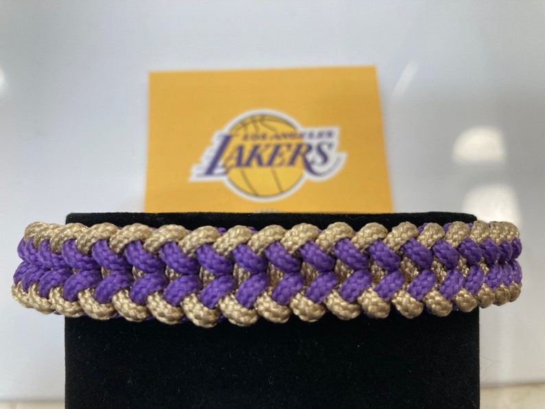 NBA Los Angeles Lakers Bracelet, Paracord Bracelet for Lakers Fan ...
