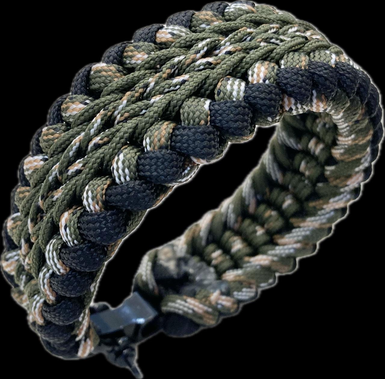 4 Colored Thick and Wide Paracord Bracelet With Adjustable Buckle - Etsy