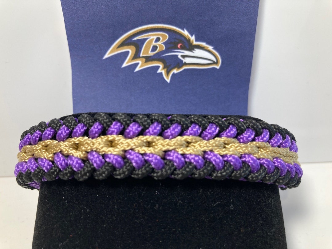 NFL Baltimore Ravens Bracelet, Paracord Braided Sanctified Knot Endless ...