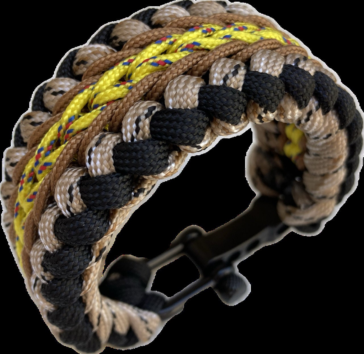 4 Colored Thick and Wide Paracord Bracelet With Adjustable Buckle - Etsy