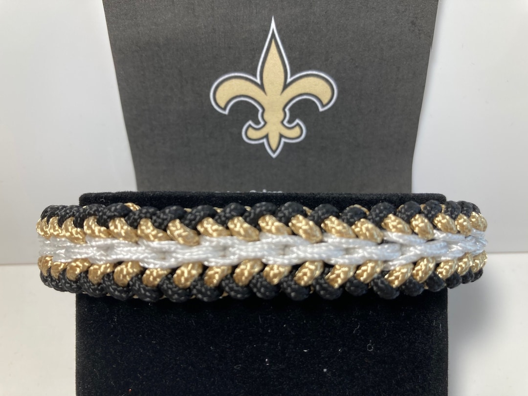 NFL New Orleans Saints Bracelet, Paracord Braided Bracelet for Saints ...