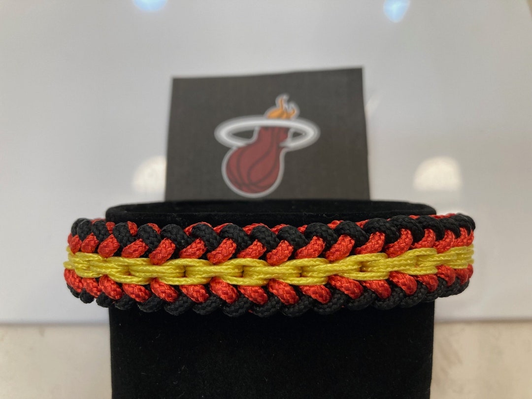 NBA Miami Heat Bracelet, Paracord Bracelet for Heat Fan, Basket Ball ...