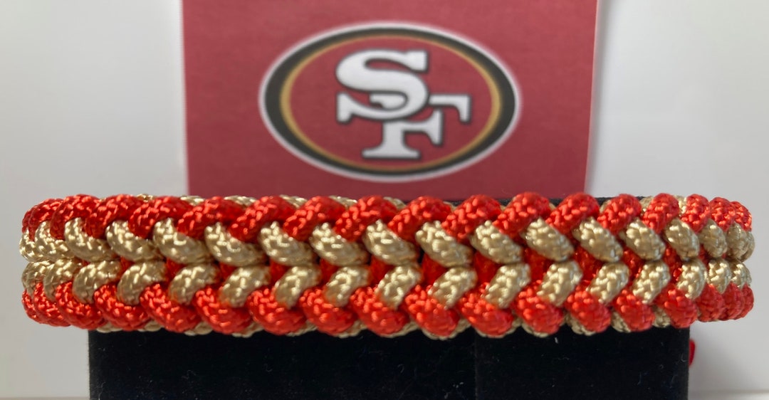 San Francisco 49ers Bracelet, Paracord Braided Bracelet for 49ers Fan ...