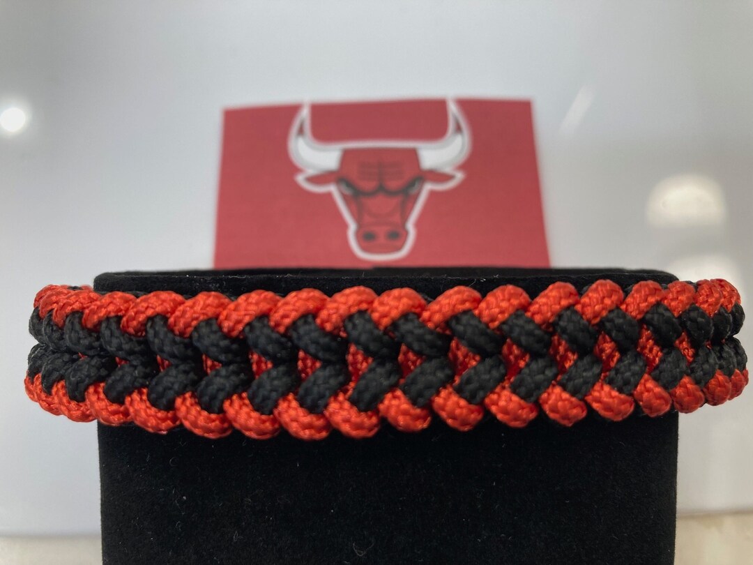 NBA Chicago Bulls Bracelet, Paracord Bracelet for Bulls Fan, NBA Basket ...