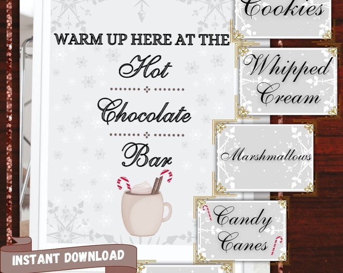 Hot Chocolate Bar Printable Kit - INSTANT DOWNLOAD - Hot Cocoa Bar ...