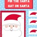 Christmas Pin the Hat on SANTA! Printable Download - Fun Christmas ...