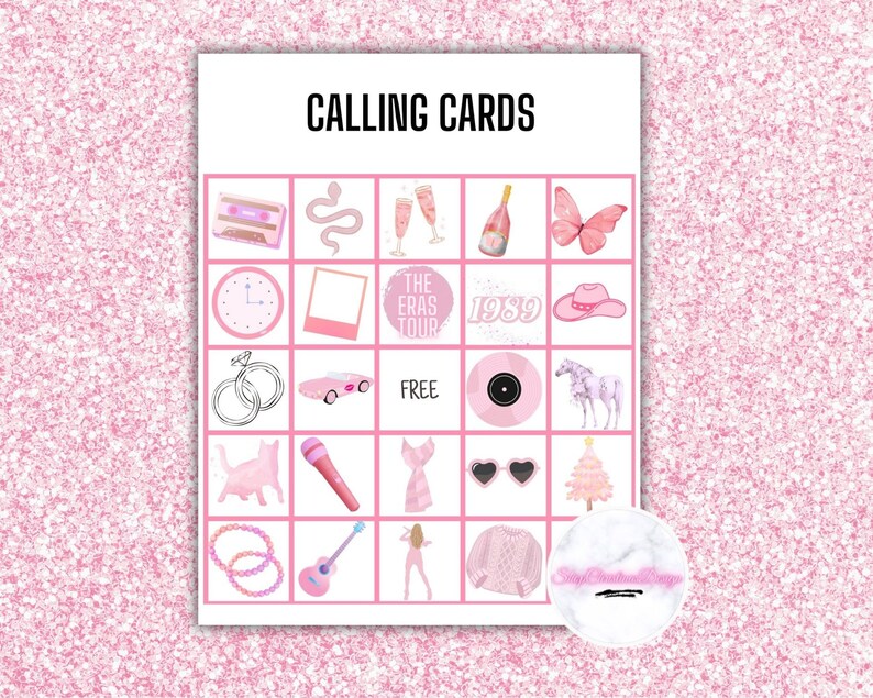 Taylor Swift Bingo, Taylor Swift Games, Eras Tour Parties, Birthdays ...