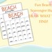 Printable Scavenger Hunt, Beach Scavenger Hunt, Outdoor Scavenger Hunt ...