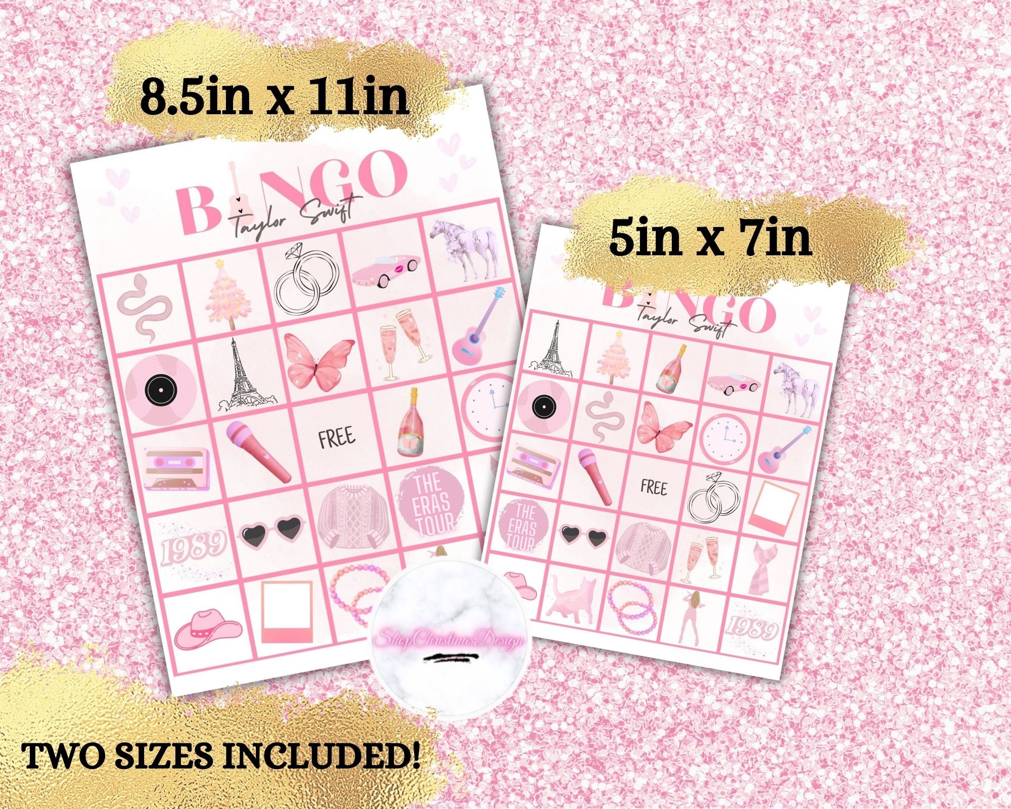 Taylor Swift Bingo, Taylor Swift Games, Eras Tour Parties, Birthdays ...